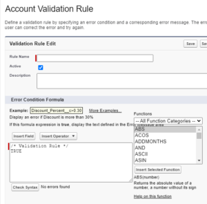 Formula Field & Validation Rule Inline Comments